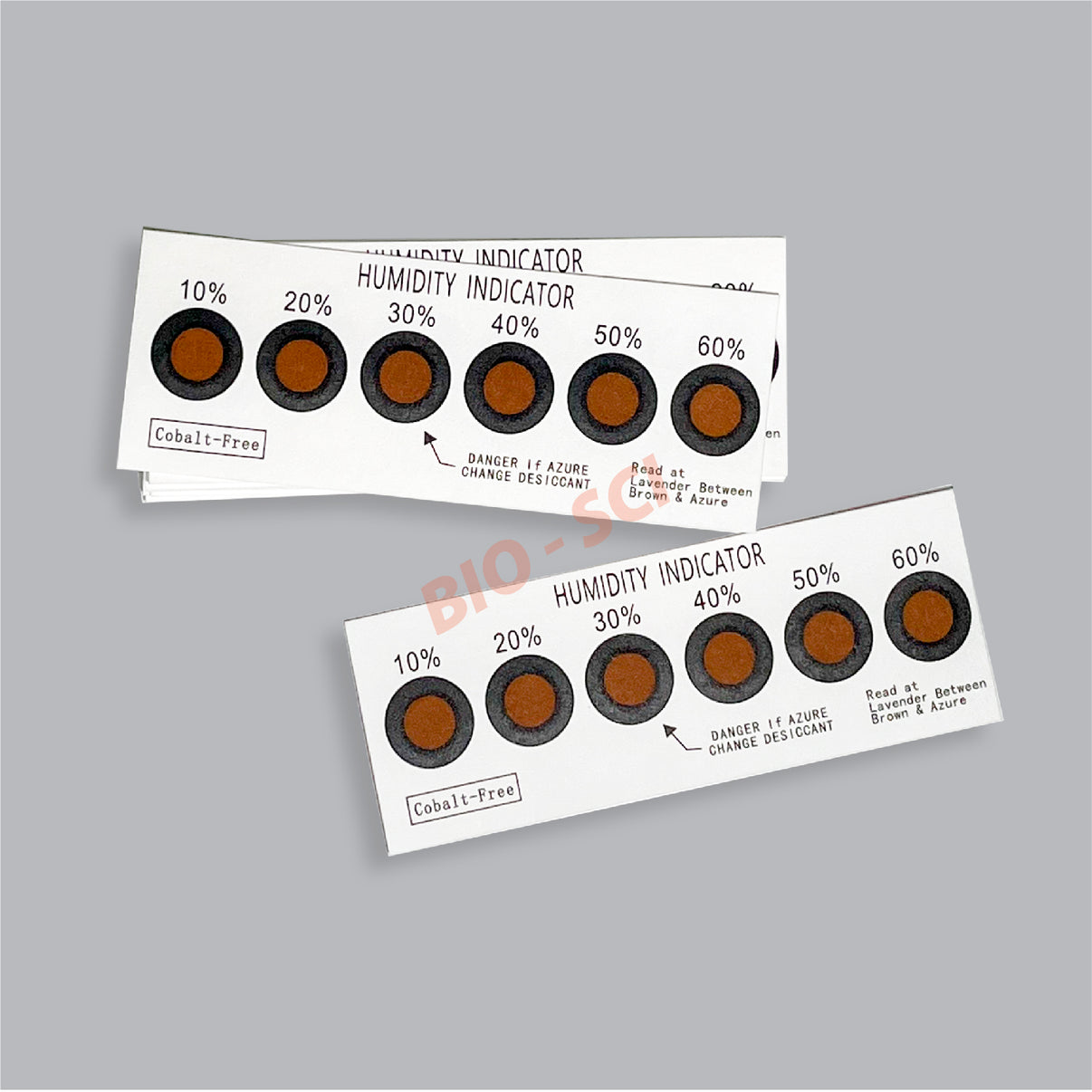 แถบวัดความชื้น 6 จุด Cobalt-Free | Humidity Indicator Card 6 Spots ...